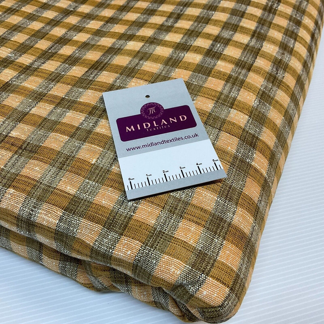 Cotton check checkered gingham dress fabric M1724
